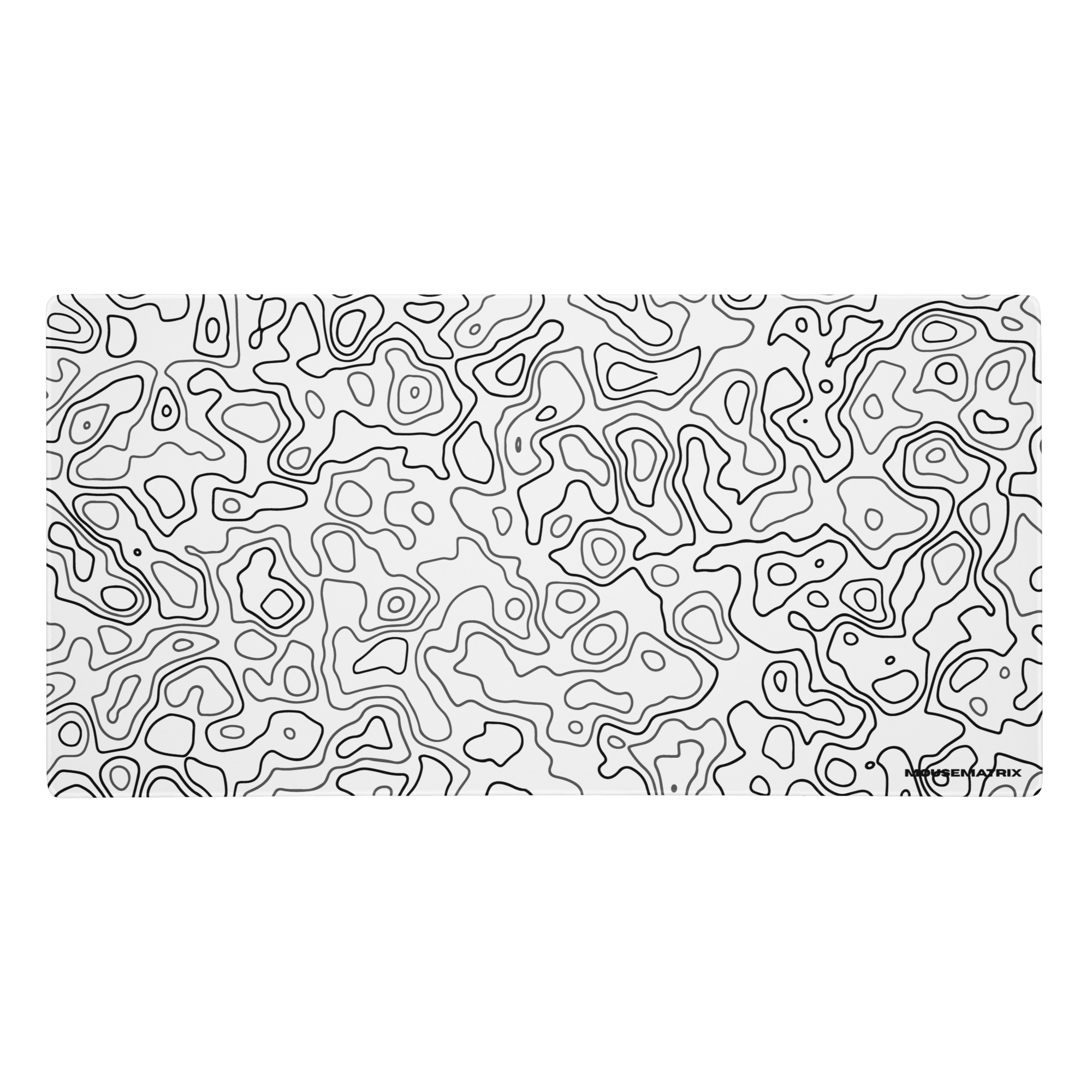 White Topo Mouse Pad V2 Mousematrix